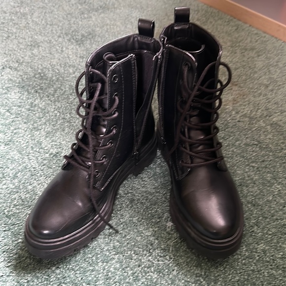 a new day | Shoes | New Black Combat Style Boots | Poshmark